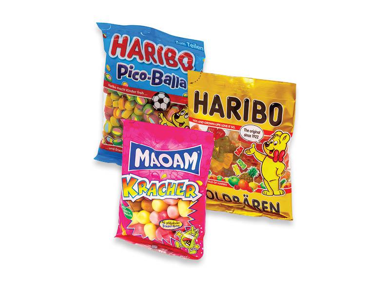 „Guminukai HARIBO ir kramtomieji saldainiai MAOM“ parduotuvėje „Iki ...