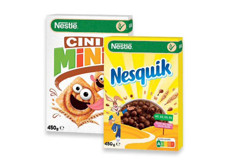 „Sausiems pusryčiams NESQUIK kakavos skonio, CINI MINIS kviečių ...