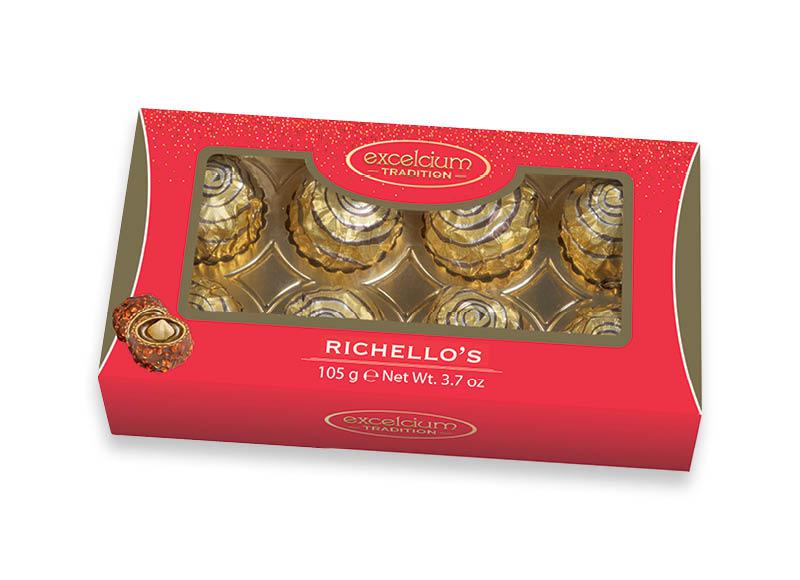 „Saldainių dėžutė RICHELLO’S su pienininio šokolado ir lazdynų riešutų ...