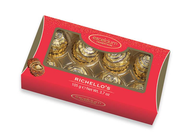 „RICHELLO traškus vaflis su pieninio šokolado ir lazdyno riešutų skonio ...