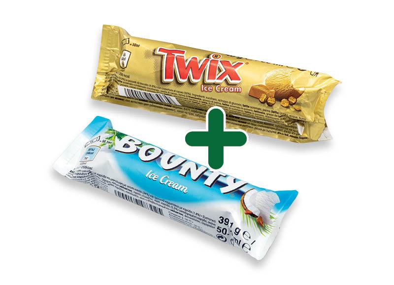 „Valgomieji ledai SNICKERS, BOUNTY, MARS, TWIX“ parduotuvėje „Iki ...