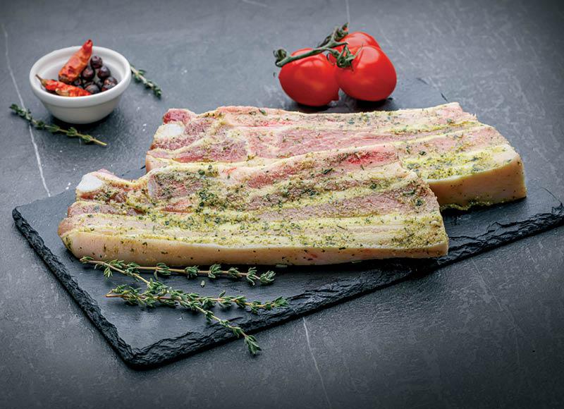 Mazuma.lt | „Marinuota ŽALIOJI šoninė su kaulu“ parduotuvėje „Iki“