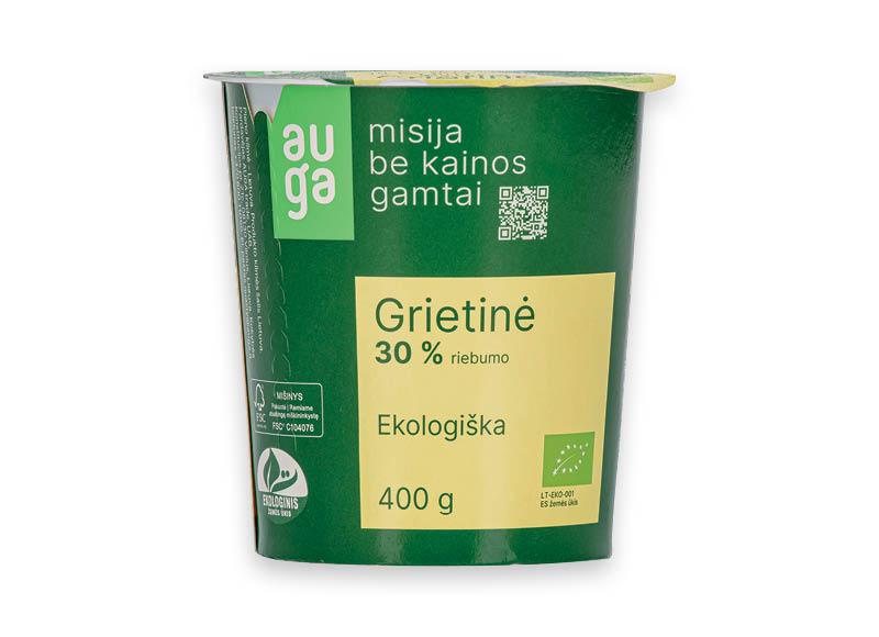 „Ekologiška grietinė AUGA“ akcija parduotuvėje „Iki“ | Mazuma.lt