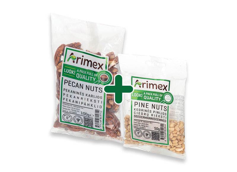 „ARIMEX karijų riešutai arba kedrinės pinijos“ akcija parduotuvėje „Iki ...