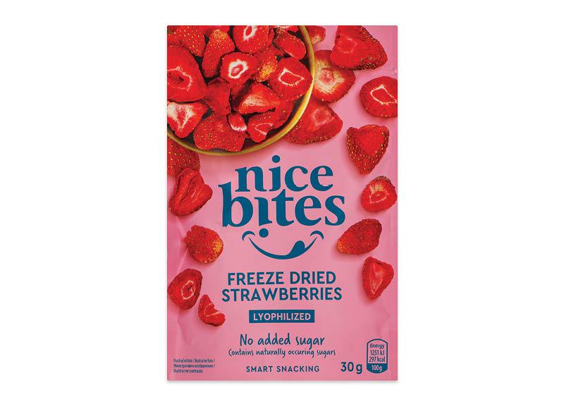 Mazuma.lt | „NICE BITES liofilizuotos braškės“ akcija parduotuvėje „Iki“