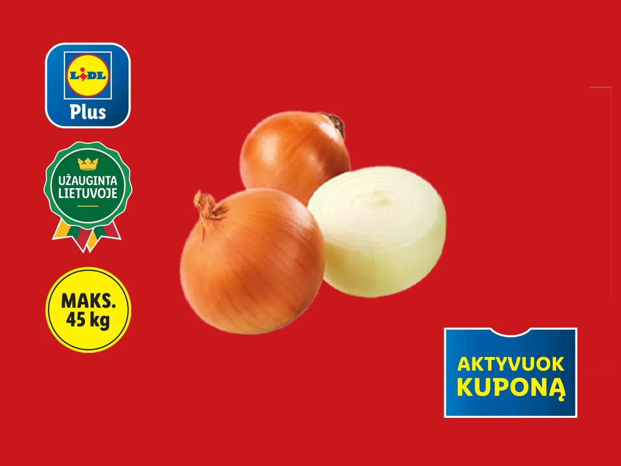 „Lietuviški geltonieji svogūnai“ parduotuvėje „Lidl“ | Mazuma.lt