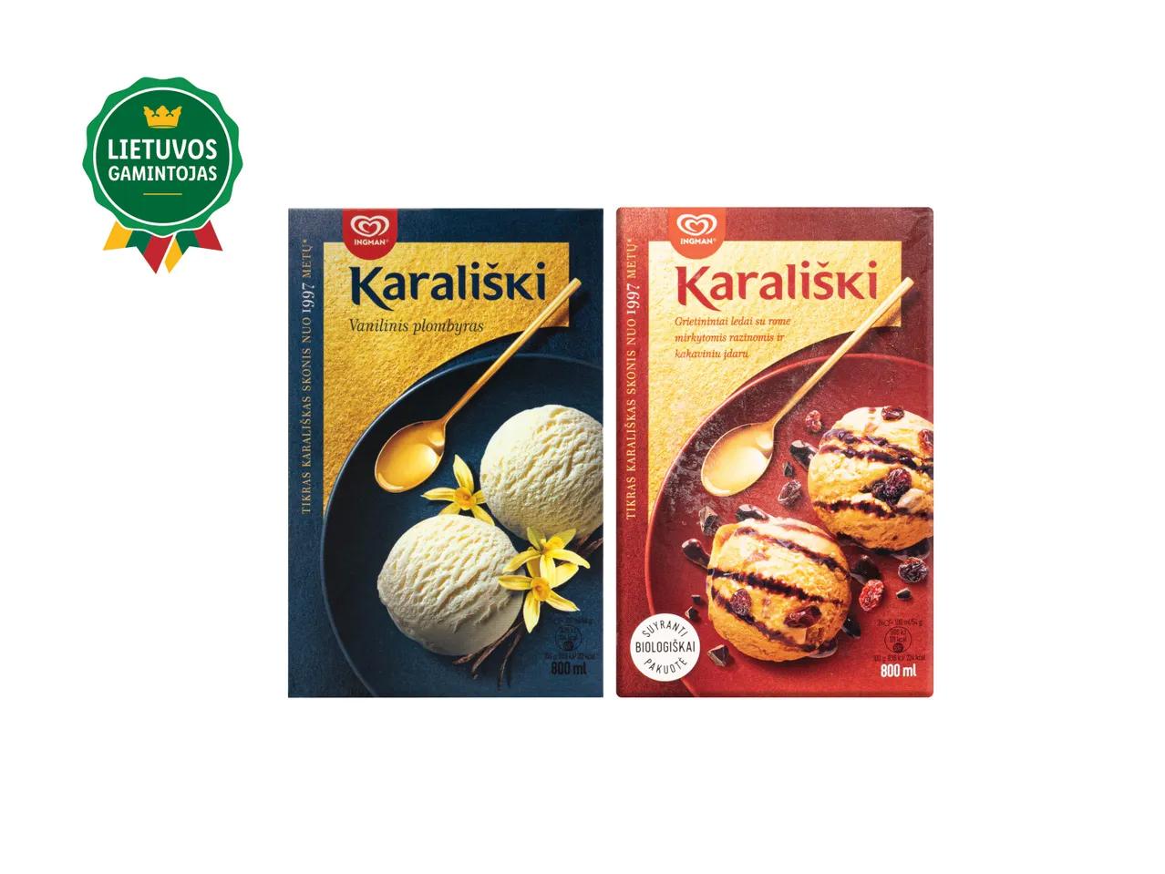 „Grietininiai arba vaniliniai valgomieji ledai“ akcija parduotuvėje ...