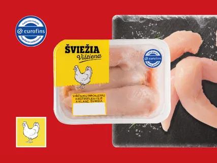 „Šviežia viščiukų broilerių krūtinėlių vidinė filė“ akcija parduotuvėje ...