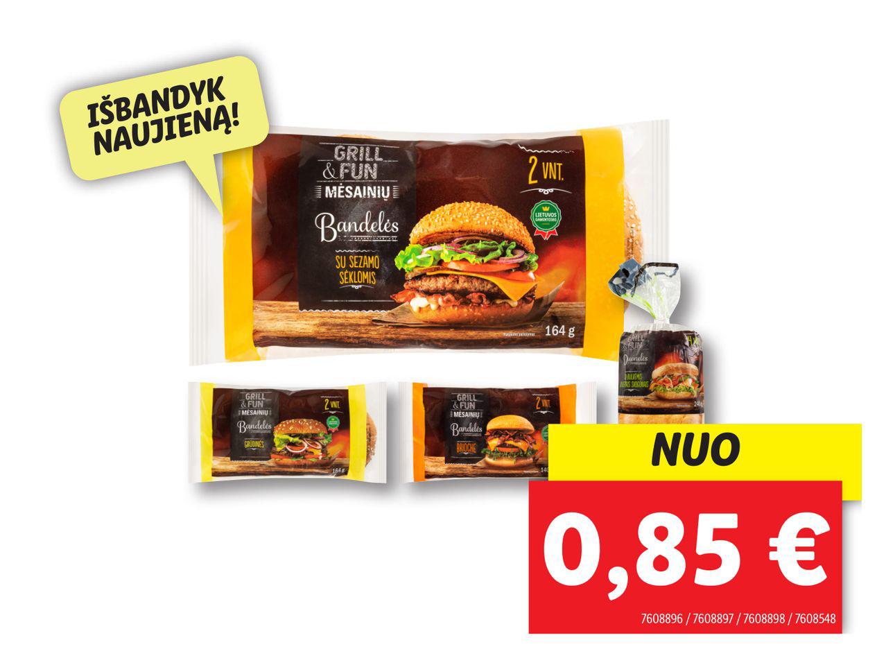 Mazuma.lt | „„GRILL & FUN“ mėsainių bandelės nuo 0,85 €“ parduotuvėje ...