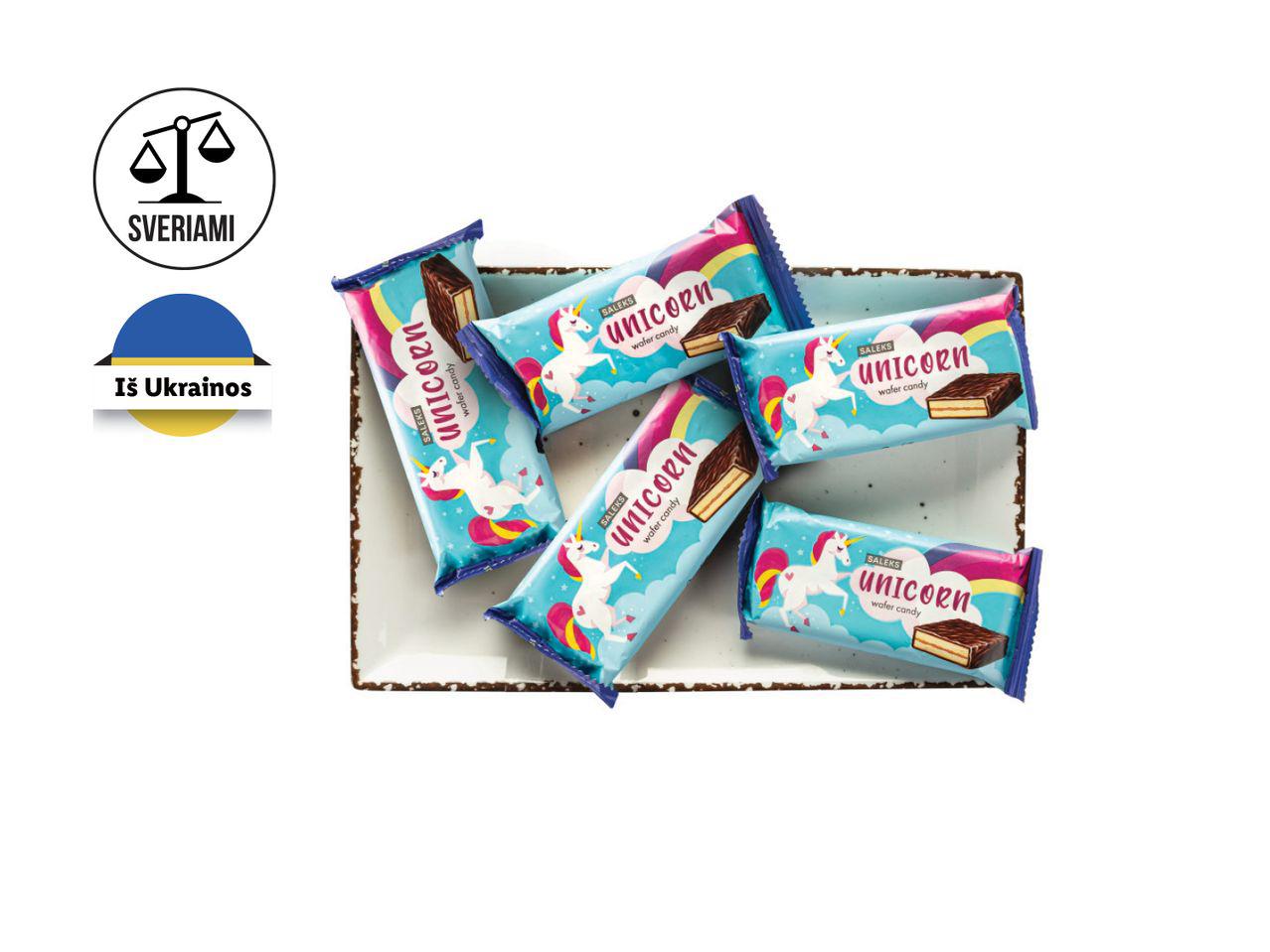 „Vafliniai saldainiai „Unicorn““ parduotuvėje „Lidl“ | Mazuma.lt