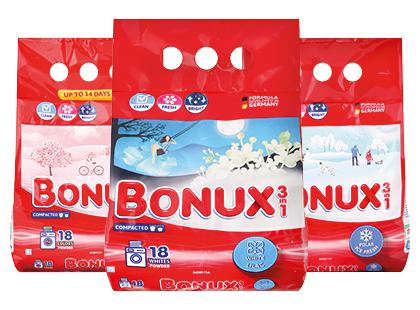 „Skalbimo milteliai BONUX 3 IN 1*, 3 rūšių, 1,17 kg (18 skalb.)“ akcija parduotuvėje „Maxima ...