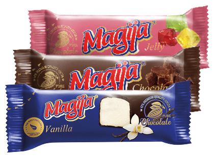 „Glaistytas varškės sūrelis MAGIJA, 12 rūšių, 20–24 % rieb., 3 pak. x ...