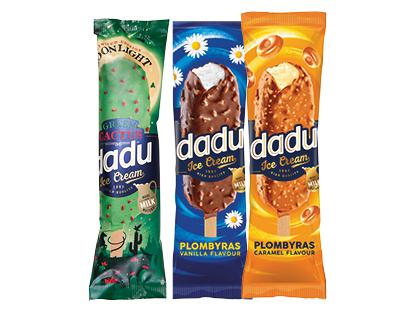 „Valgomieji ledai DADU, 7 rūšių, 80 ml“ parduotuvėje „Maxima“ | Mazuma.lt