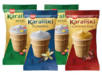 „Valgomieji KARALIŠKI ledai, 3 rūšių, 4 pak. x 65–68 g“ parduotuvėje ...