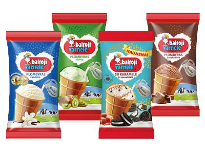 „Valgomieji ledai BALTOJI VARNELĖ, 4 rūšių, 4 pak. x 70 g“ parduotuvėje ...