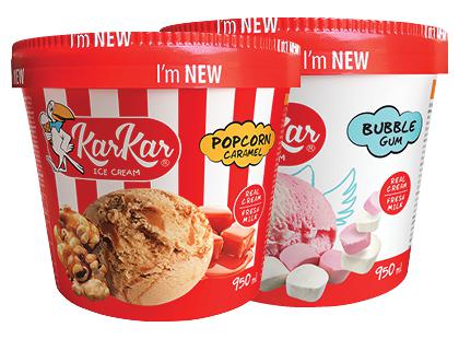 „Valgomieji ledai KAR KAR*, 2 rūšių, 510–550 g“ akcija parduotuvėje ...