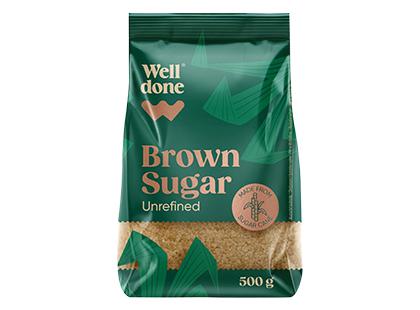 Mazuma.lt | „Smulkus rudasis cukrus WELL DONE, 500 g“ parduotuvėje „Maxima“