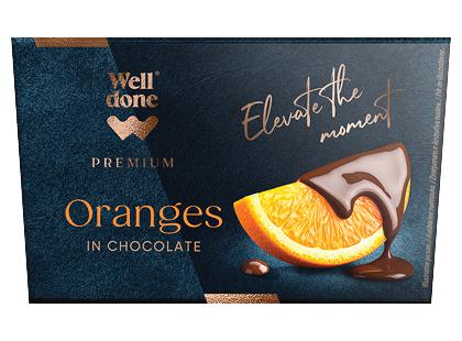 Mazuma.lt | „Apelsinų skiltelės šokolade WELL DONE PREMIUM*, 150 g ...