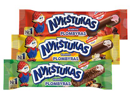 „Valgomieji ledai NYKŠTUKAS, 7 rūšių, 3 pak. x 58–63 g“ parduotuvėje ...