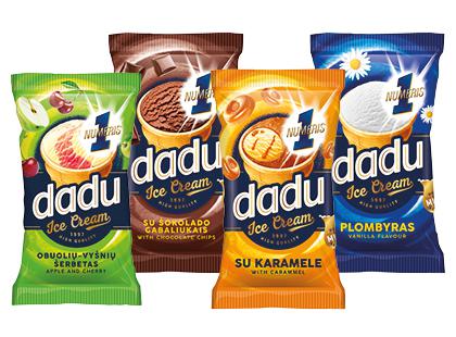 Mazuma.lt | „Valgomieji ledai DADU puodelyje, 8 rūšių, 2 pak. x 65–72 g ...