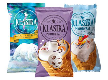 „Valgomieji ledai KLASIKA, 3 rūšių, 120 ml“ parduotuvėje „Maxima ...