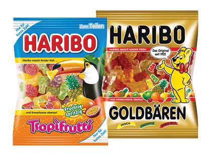 „Guminukai HARIBO AUKSINIAI MEŠKUČIAI; TROPINIAI VAISIAI, 2 rūšių, 200 ...