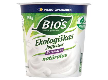 „Ekologiškas jogurtas BIOS be laktozės, 3,8 % rieb., 370 g“ akcija ...