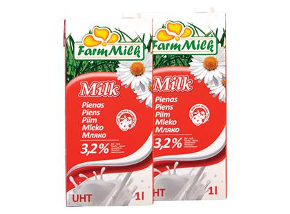 „Pienas FARM MILK, 3,2 % rieb., 2 pak. x 1 l“ parduotuvėje „Maxima ...