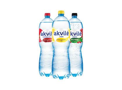„SU PROGRAMĖLE! Lengvai gazuotas skoninis vanduo AKVILĖ, 1,5 l. 4 rūšių ...