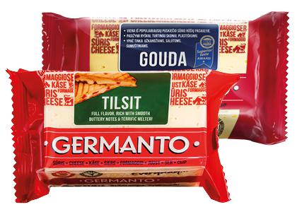 „Sūris GERMANTO TILSIT; GOUDA, 45 % rieb. s. m., 240 g“ parduotuvėje ...