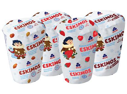„Valgomieji ledai puodelyje ESKIMOS, 4 rūšių, 4 pak. x 65 g ...