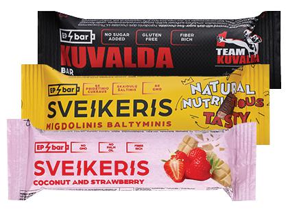 Mazuma.lt | „EPBAR batonėlis SVEIKERIS; KUVALDA*, 3 rūšių, 50 g“ akcija ...