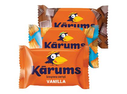 „SU PROGRAMĖLE! Glaistytas varškės sūrelis KARUMS, 22,5% rieb., 9 rūšių ...