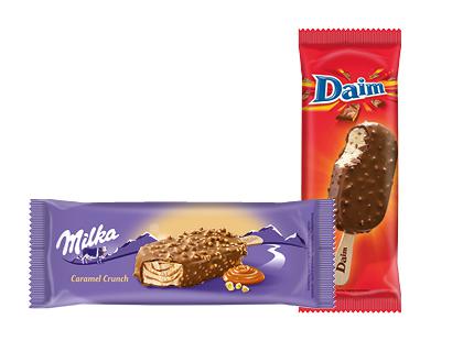 „Valgomieji ledai DAIM; MILKA, 2 rūšių, 110 ml“ parduotuvėje „Maxima ...
