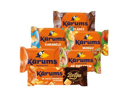 „Glaistyti varškės sūreliai KARUMS, 9 rūšių, 22–23,5 % rieb., 3 pak. x ...