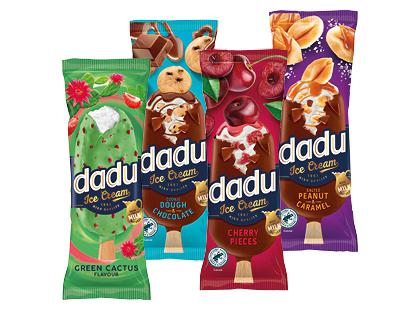 Mazuma.lt | „Valgomieji ledai ant pagaliuko DADU, 7 rūšių, 2 pak. x 63 ...
