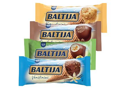 „Valgomieji ledai BALTIJA ragelyje, 4 rūšių, 2 pak. x 81–95 g ...
