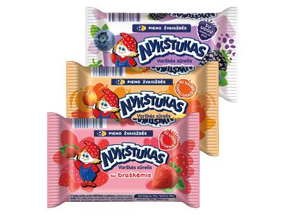 „Varškės sūrelis NYKŠTUKAS, 3 rūšių, 8 % rieb., 100 g“ parduotuvėje ...