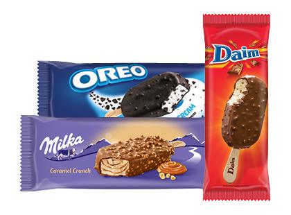 „Valgomieji ledai OREO; MILKA; DAIM, 3 rūšių, 110 ml“ parduotuvėje ...