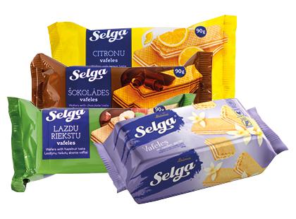 „SU PROGRAMĖLE! Vafliai SELGA, 90 g, 4 rūšių“ parduotuvėje „Maxima ...