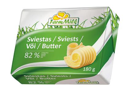 Mazuma.lt | „Sviestas FARM MILK, 82 % rieb., 180 g“ parduotuvėje „Maxima“