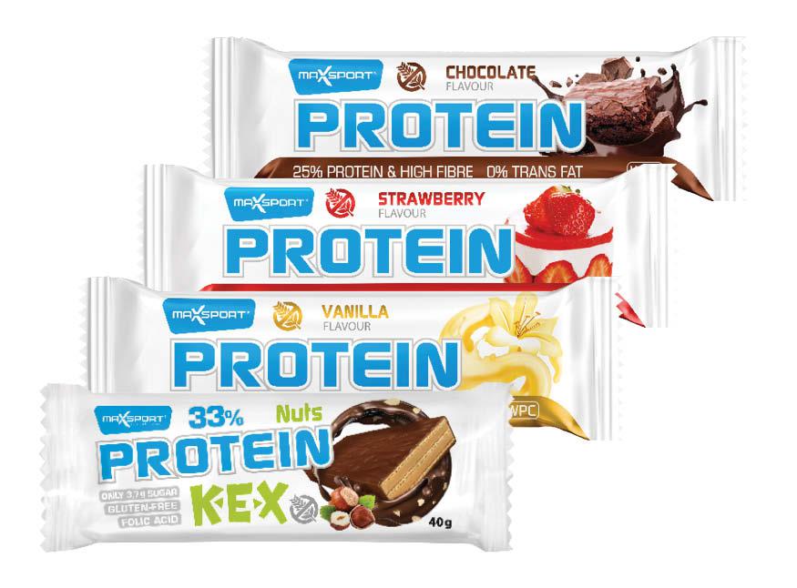 „Baltyminis batonėlis MAXSPORT, 4 rūšių, 40–60 g“ parduotuvėje „Maxima ...