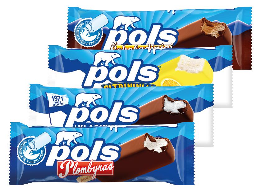 „Valgomieji ledai ant pagaliuko POLS, 8 rūšių, 2 pak. x 75 g ...