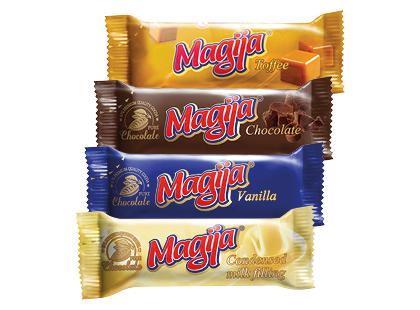 „Varškės sūreliai MAGIJA, 10 rūšių, 24 % rieb., 4 pak. x 45 g ...