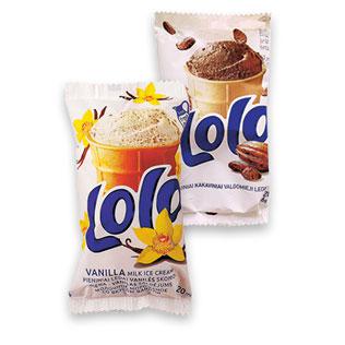 „Pieniniai kakaviniai arba vaniliniai ledai LOLO, 120 ml“ parduotuvėje ...