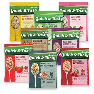 „Greitai paruošiama košė SKANĖJA QUICK&TASTY (8 rūšių), 40 g,“ akcija ...