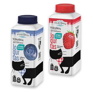 „VILKYŠKIŲ geriam. jogurtas (2 rūšių), 2% rieb., 330 g“ parduotuvėje ...