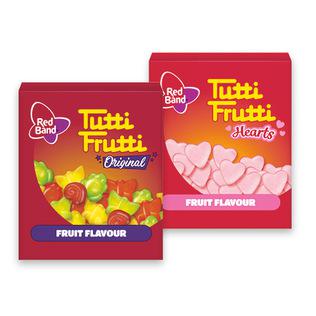 „Vaisiniai kramt. saldainiai TUTTI FRUTTI RED BAND (2 rūšių), 15 g ...
