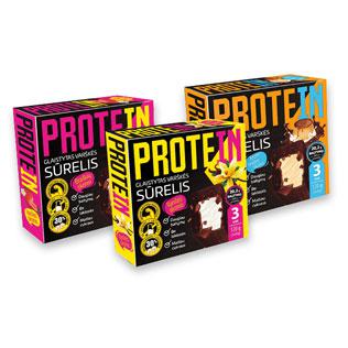 „Glaistytas varškės sūrelis PROTEIN (3 rūšių), 3 x 40 g/pak ...