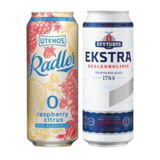 „Nealkoholinis Švyturio Alus Ekstra Ir Utenos Alaus Kokteilis Radler ...